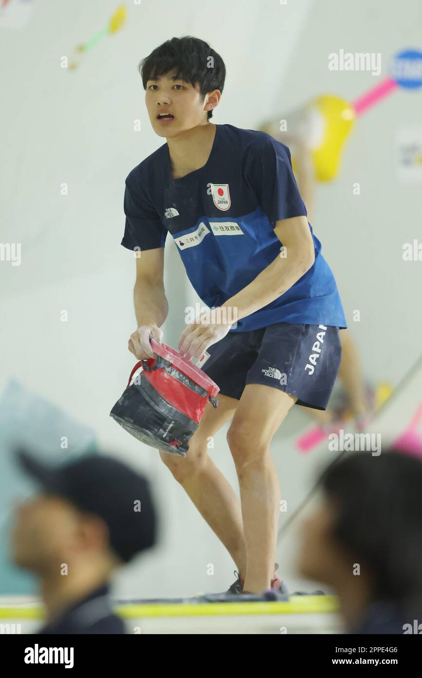 Tokyo, Japan. 21st Apr, 2023. Sorato Anraku (JPN) Sports Climbing ...