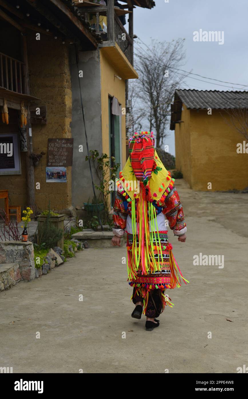 Dong Van, Ha Giang, Vietnam. Brilliant and unique costumes of ethnic ...