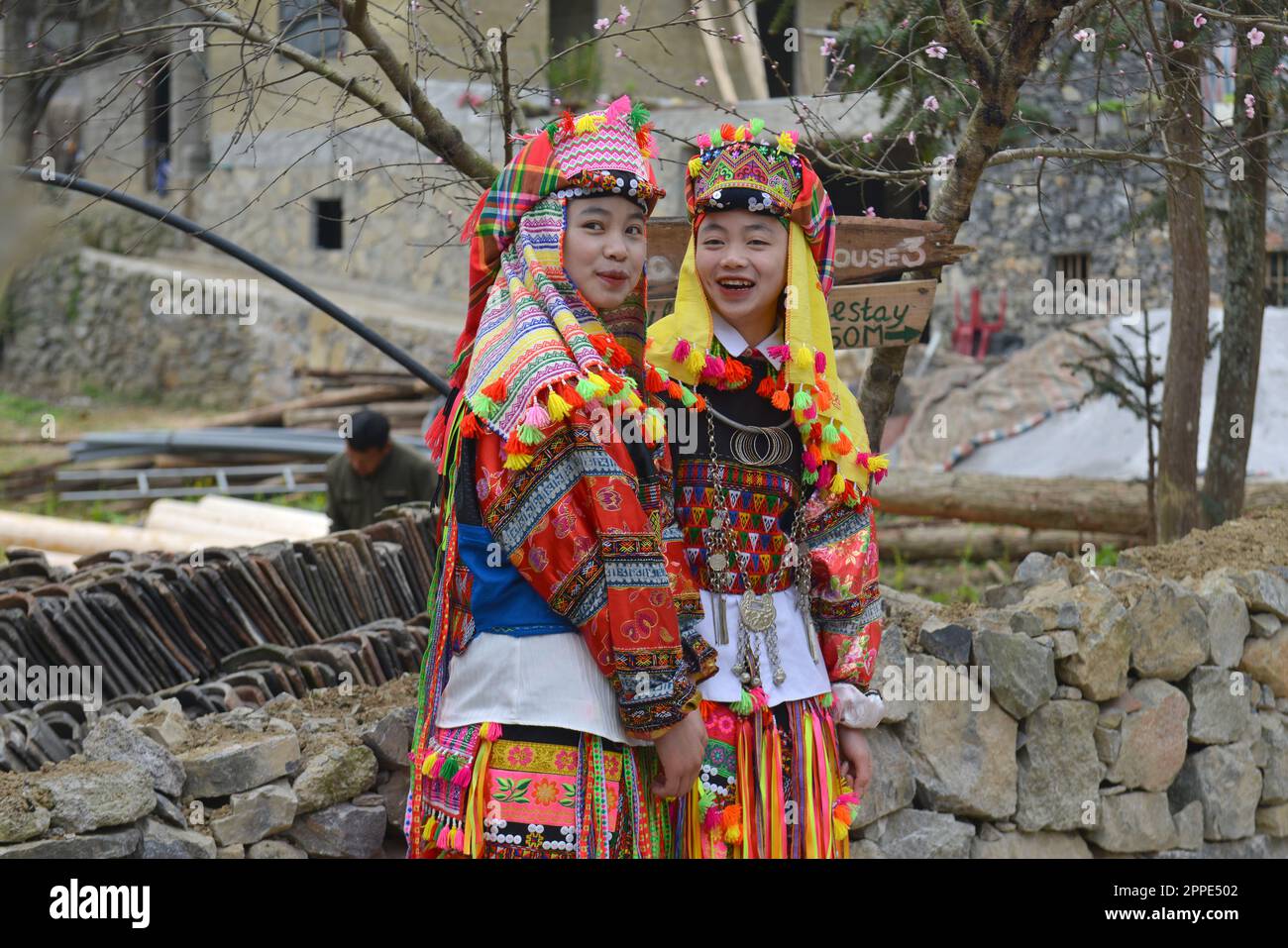 Dong Van, Ha Giang, Vietnam. Brilliant and unique costumes of ethnic ...