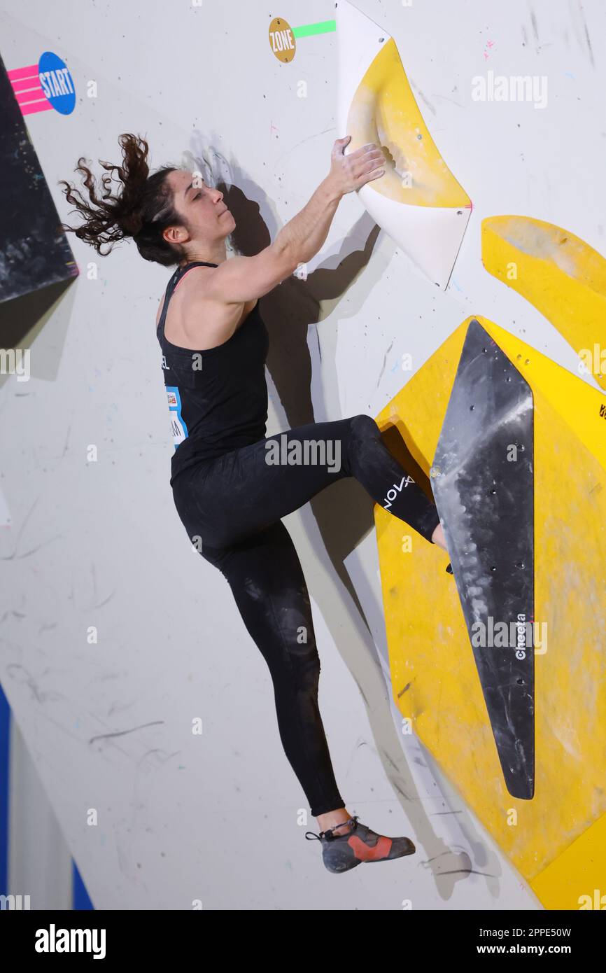 Tokyo, Japan. 22nd Apr, 2023. Ayala Kerem (ISR) Sports Climbing : IFSC ...