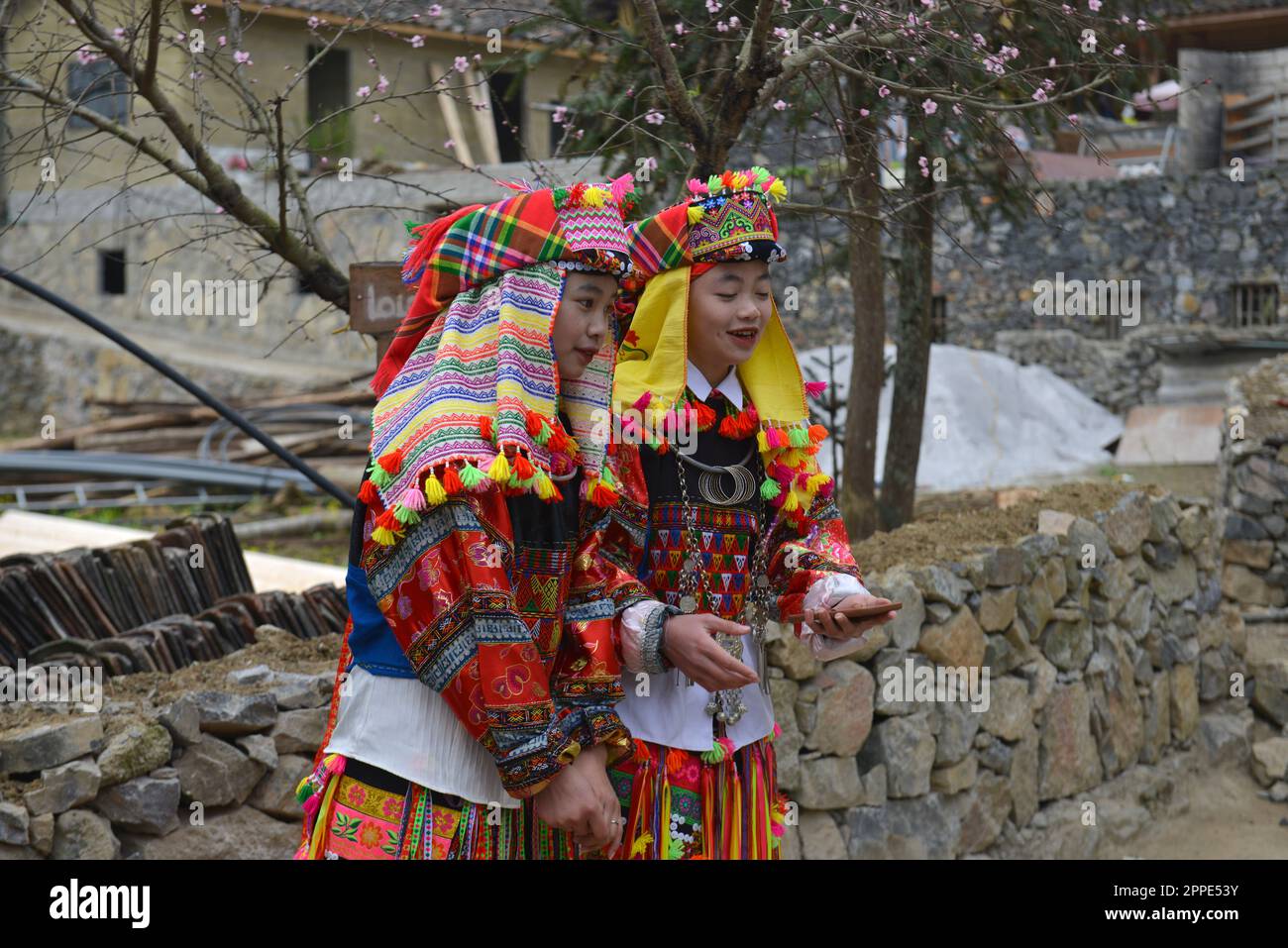 Dong Van, Ha Giang, Vietnam. Brilliant and unique costumes of ethnic ...