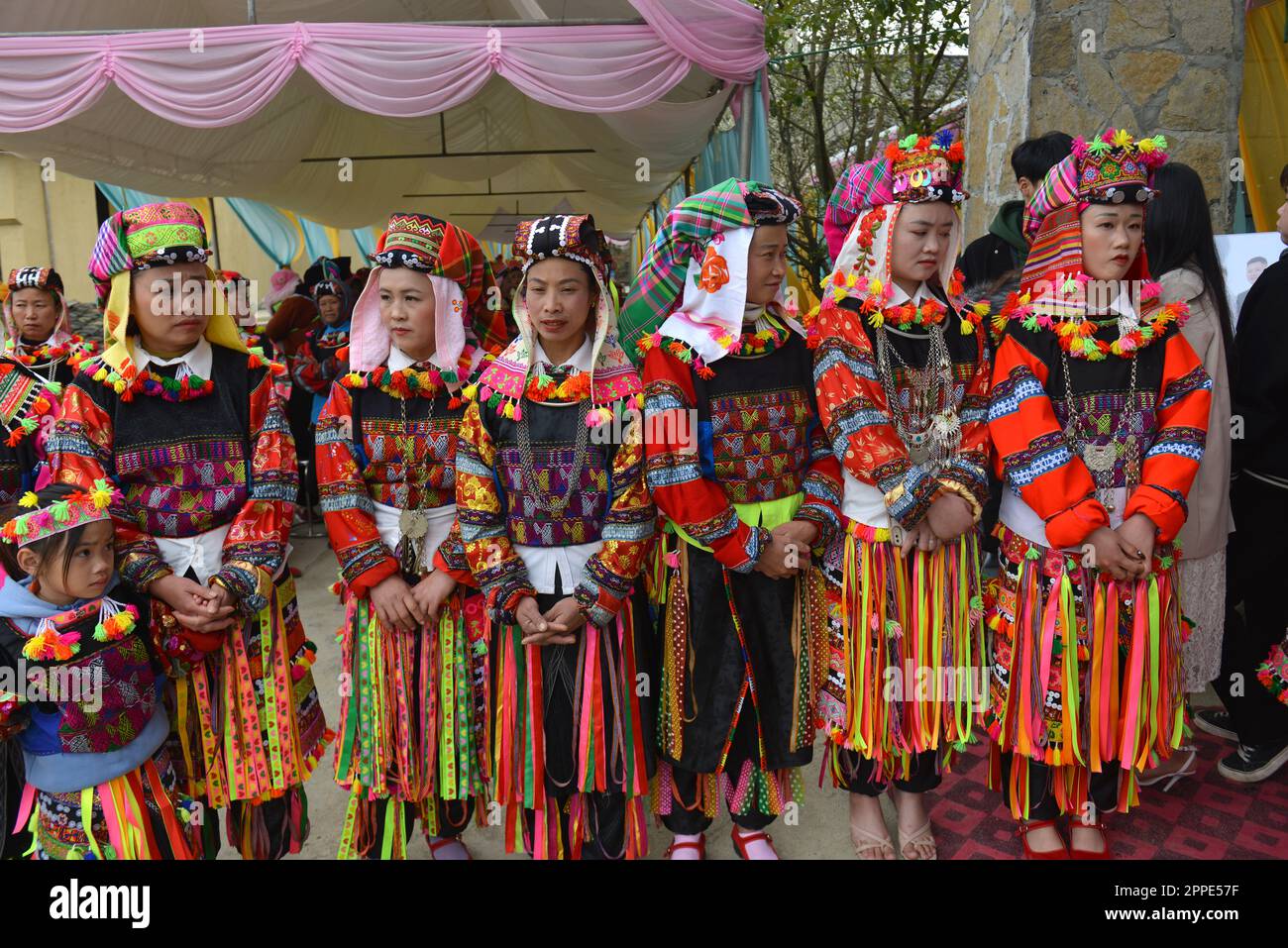Dong Van, Ha Giang, Vietnam. Brilliant and unique costumes of ethnic ...