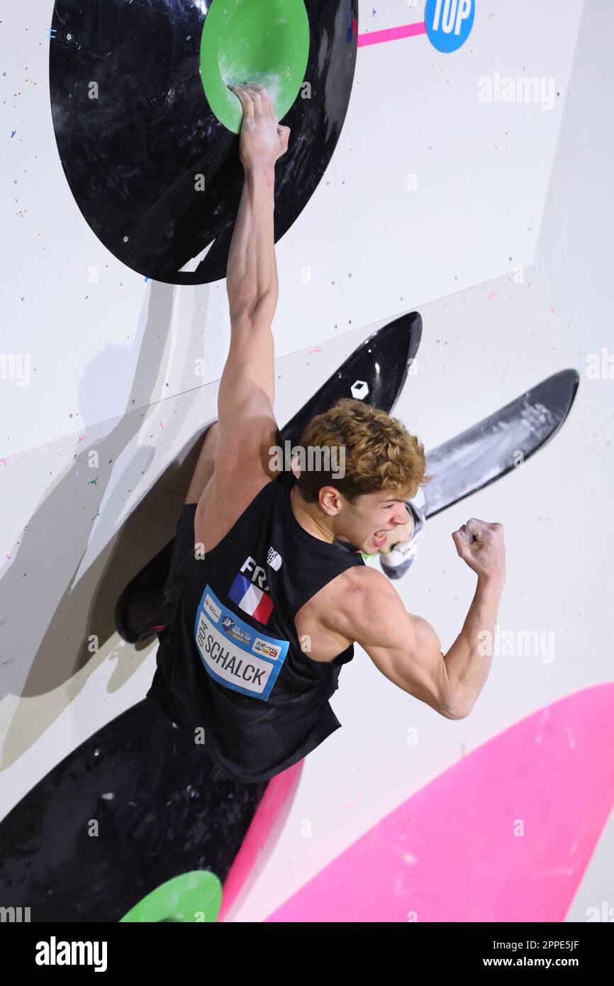 Tokyo, Japan. 23rd Apr, 2023. Mejdi Schalck (FRA) Sports Climbing ...
