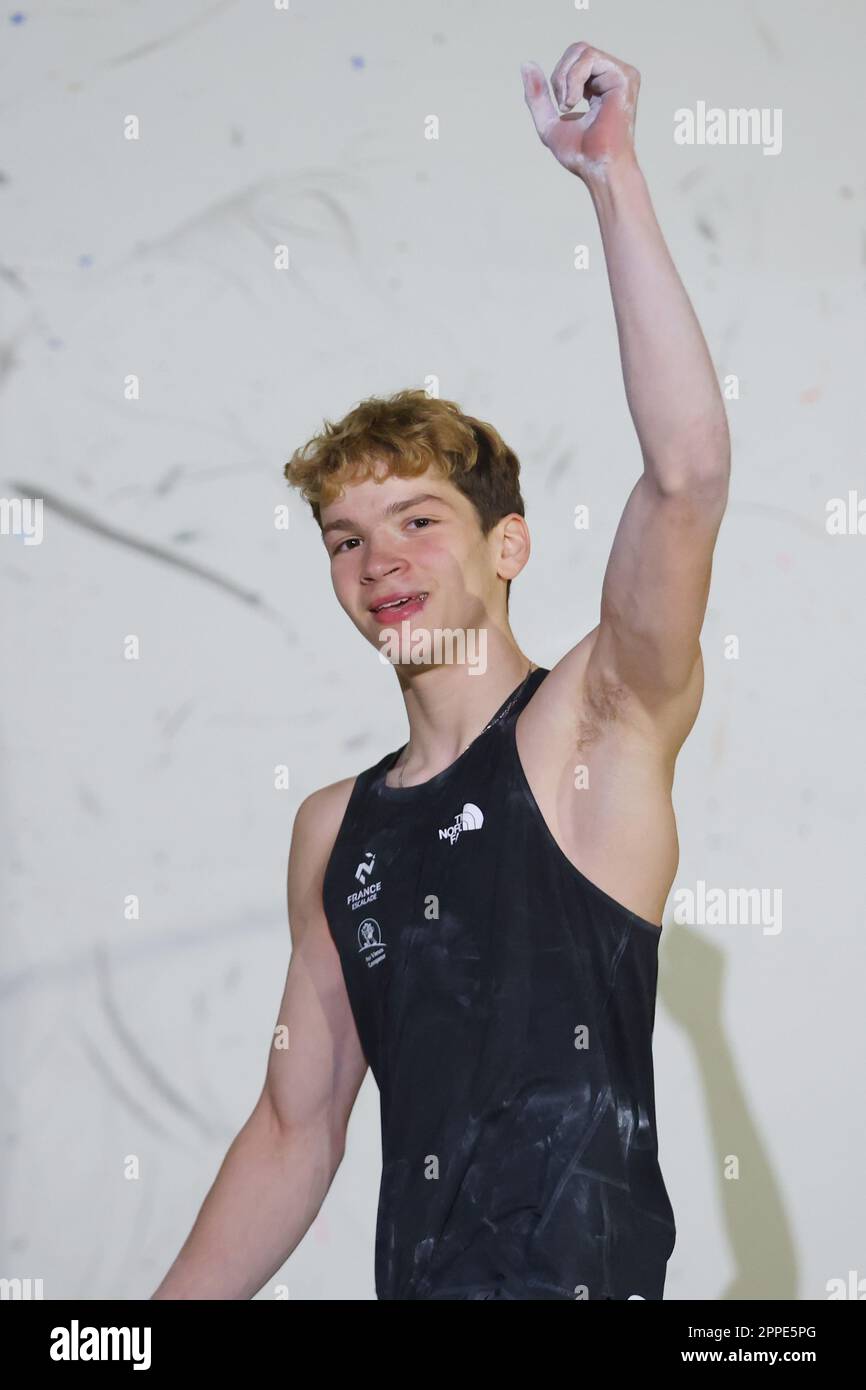 Tokyo, Japan. 23rd Apr, 2023. Mejdi Schalck (FRA) Sports Climbing ...
