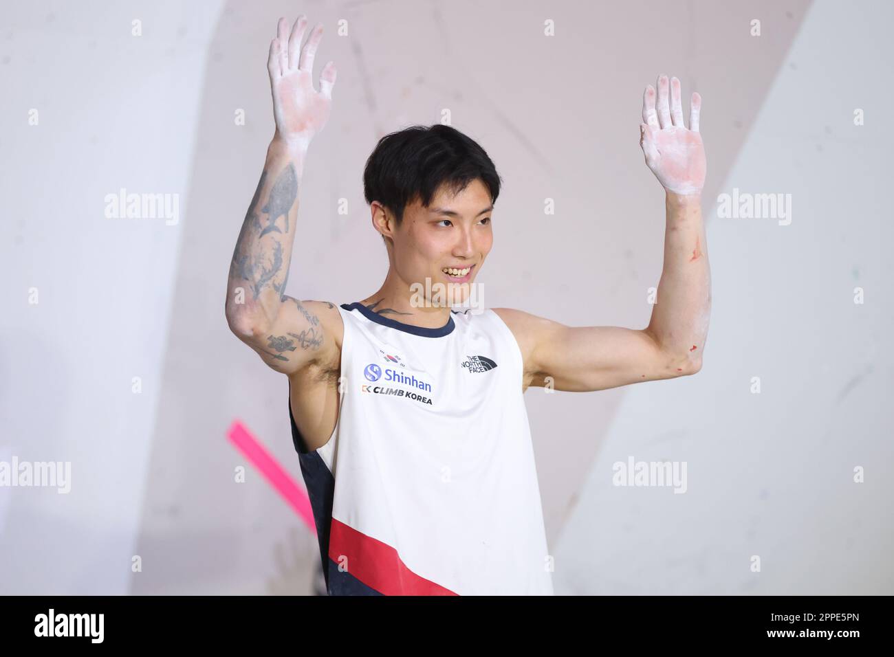 Tokyo, Japan. 23rd Apr, 2023. CHON Jongwon (KOR) Sports Climbing : IFSC Climbing World Cup ...