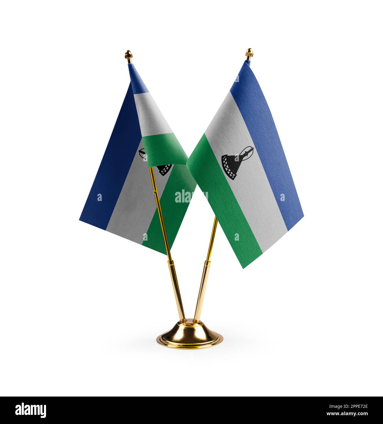 Small national flags of the Lesotho on a white background Stock Photo ...