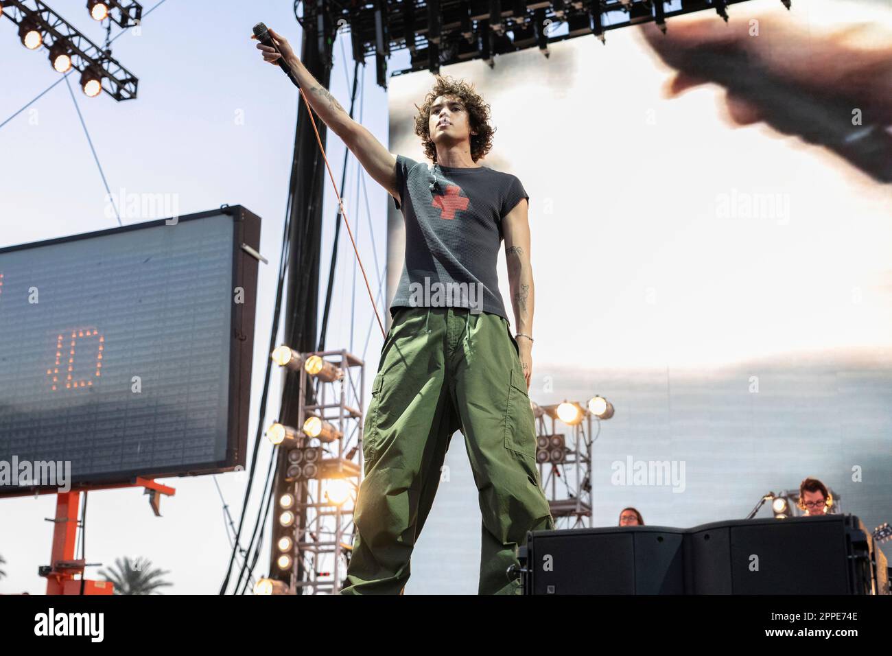 Dominic Fike performs at the Coachella Music and Arts Festival at the ...