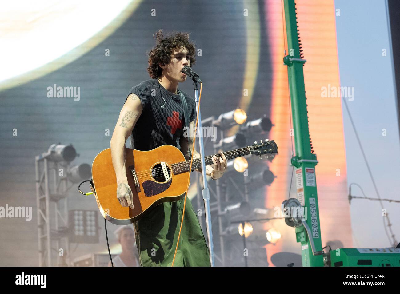 Dominic Fike performs at the Coachella Music and Arts Festival at the ...