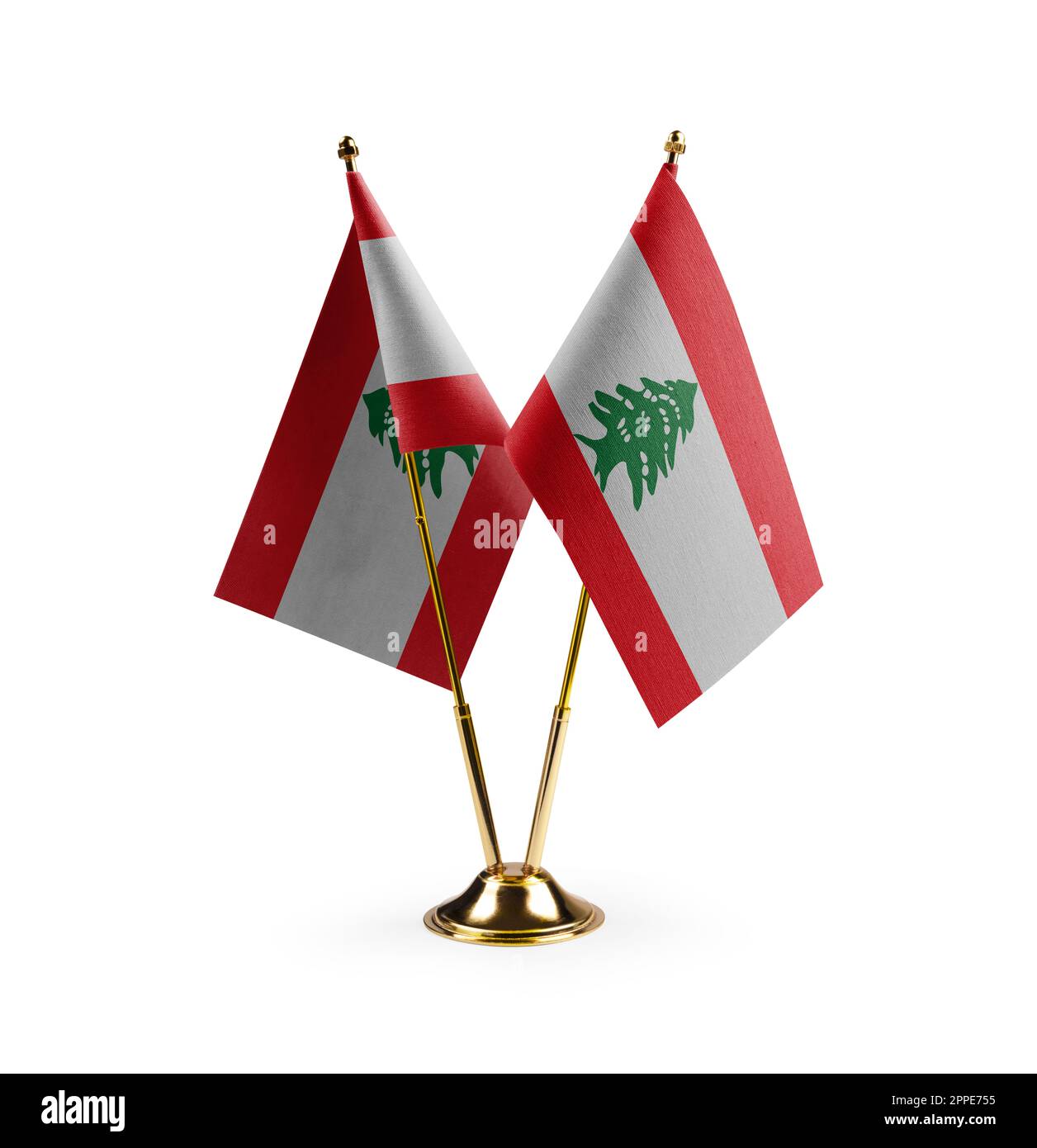 Small national flags of the Lebanon on a white background Stock Photo ...