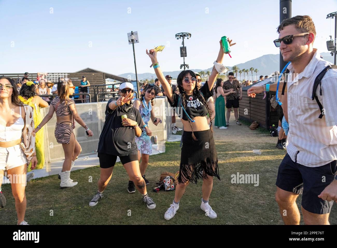 Festivalgoers are seen at the Coachella Music and Arts Festival at the ...
