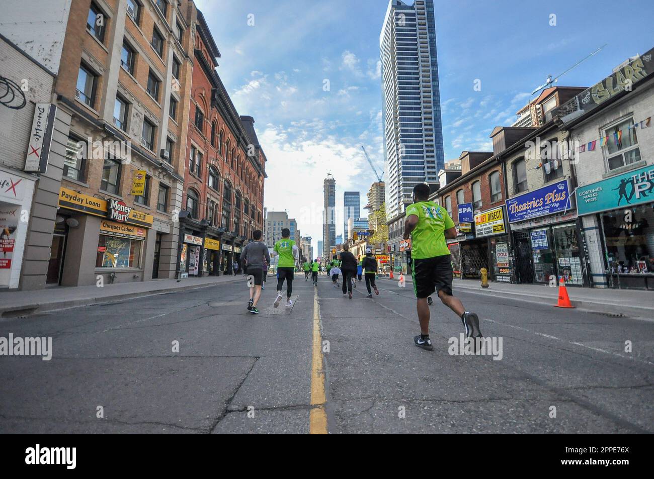 Toronto, ON, Canada - May 13, 2018: Runners take part in the Run 2018 ...