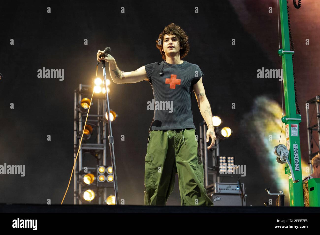 Dominic Fike performs at the Coachella Music and Arts Festival at the ...