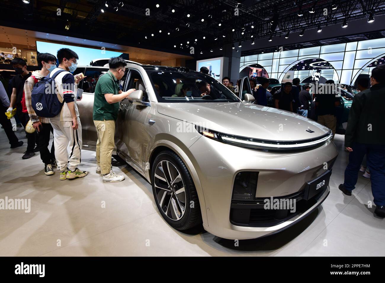 LI AUTO L8 is seen at the 2023 Shanghai Auto Show in Shanghai, China ...