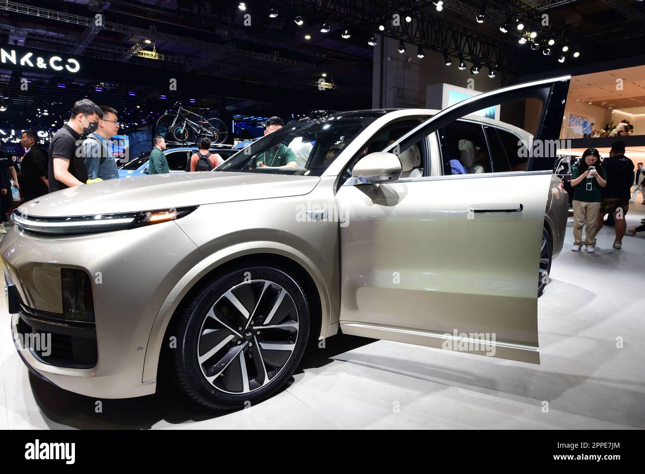 LI AUTO L8 is seen at the 2023 Shanghai Auto Show in Shanghai, China ...