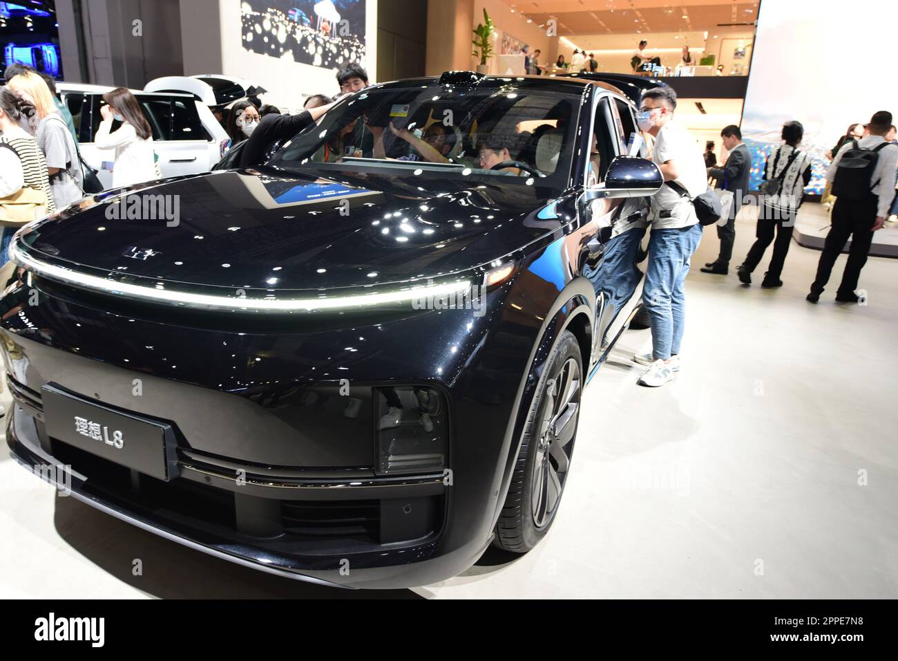 SHANGHAI, CHINA - APRIL 21, 2023 - LI AUTO L8 is seen at the 2023 ...