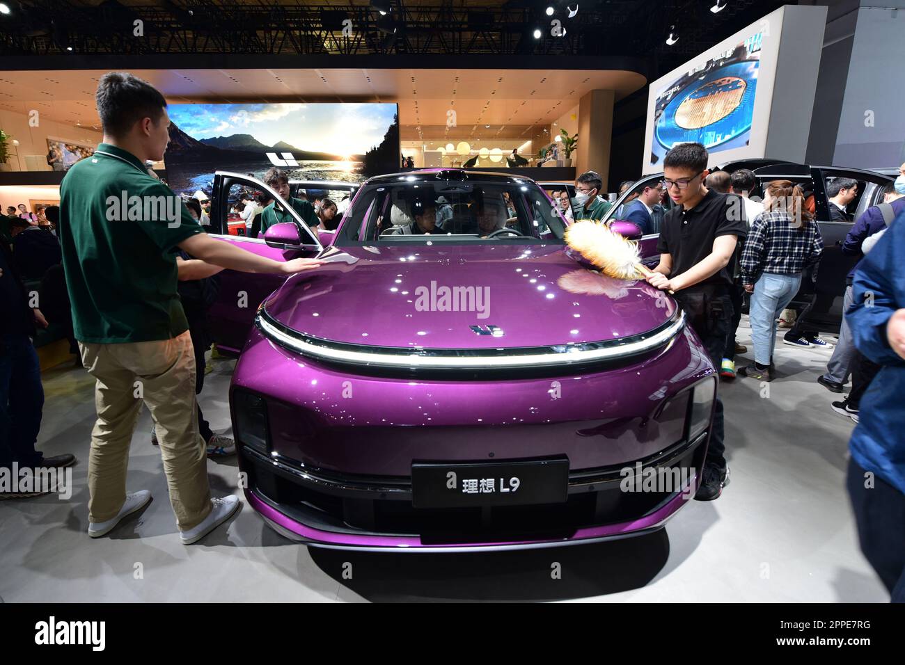 Shanghai, China. 24th Apr, 2023. LI AUTO L9 is seen at the 2023 Shanghai Auto Show in Shanghai ...