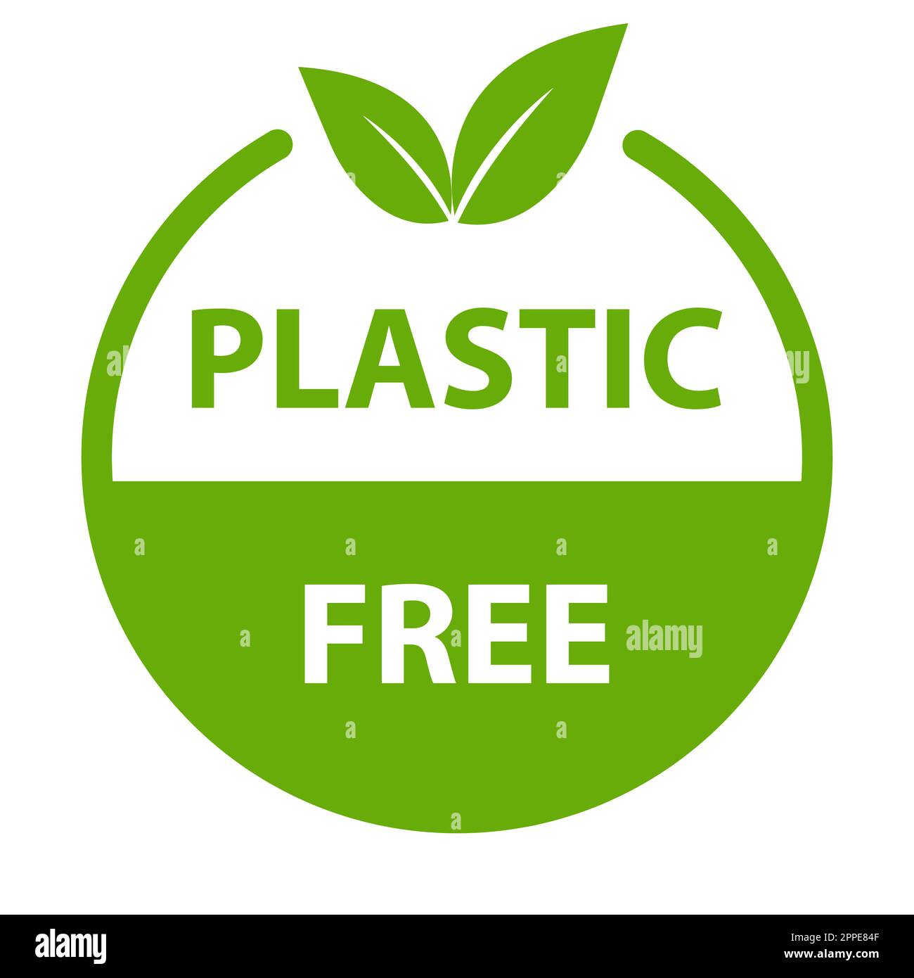 plastic free icon vector BPA free warranty packaging sign for graphic ...