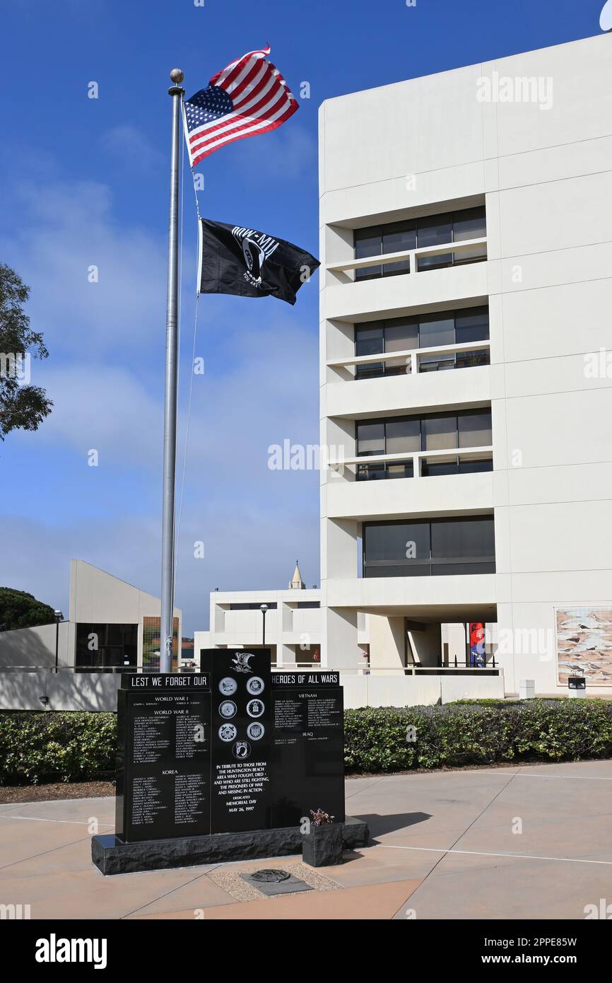 HUNTINGTON BEACH, CALIFORNIA - 23 APR 2023: War Memorial in the ...