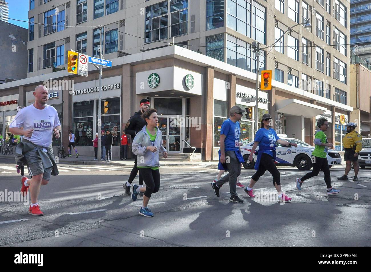 Toronto, ON, Canada - May 13, 2018: Runners take part in the Run 2018 ...