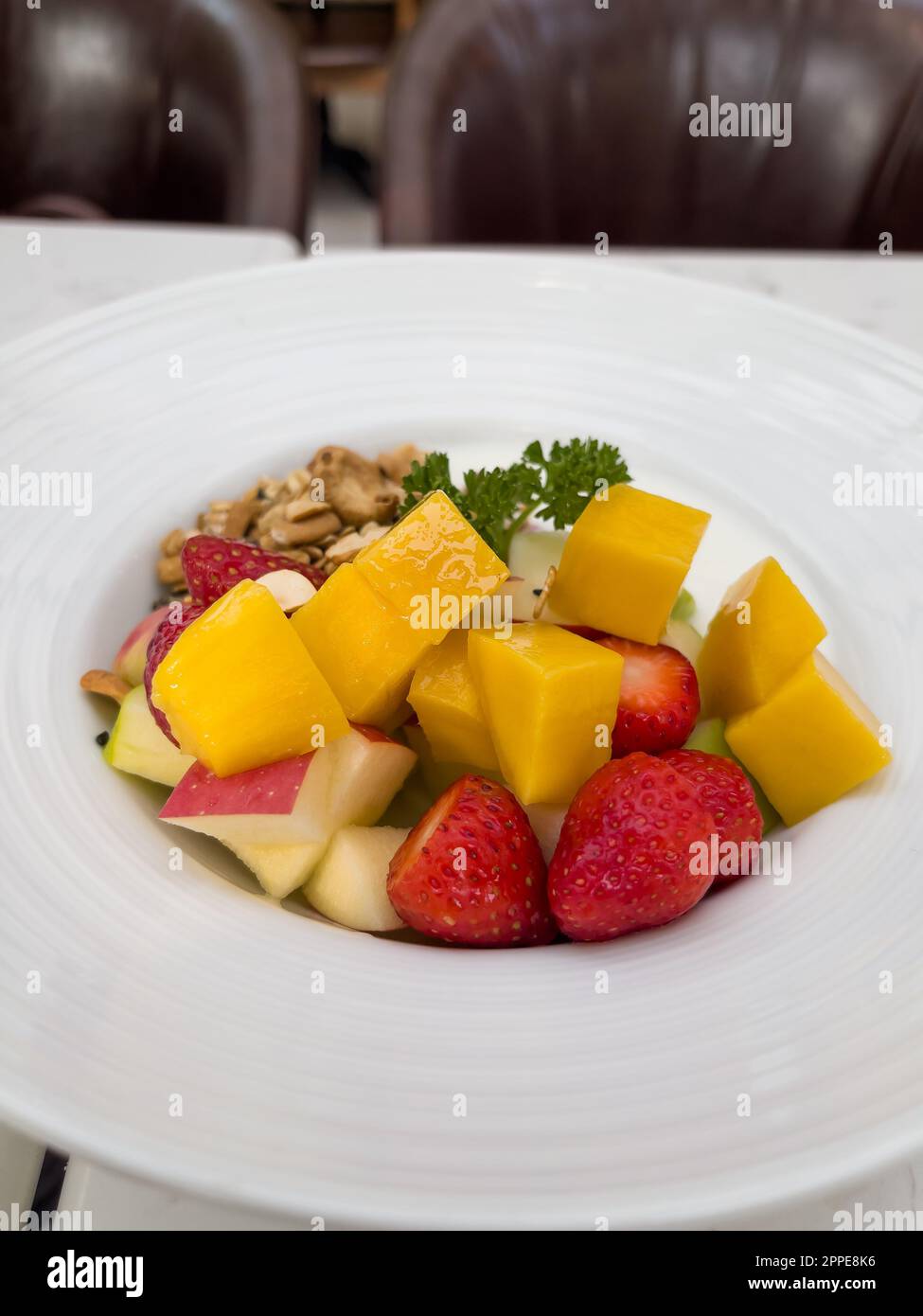 Healthy fruits with greek yogurt, stock photo Stock Photo - Alamy