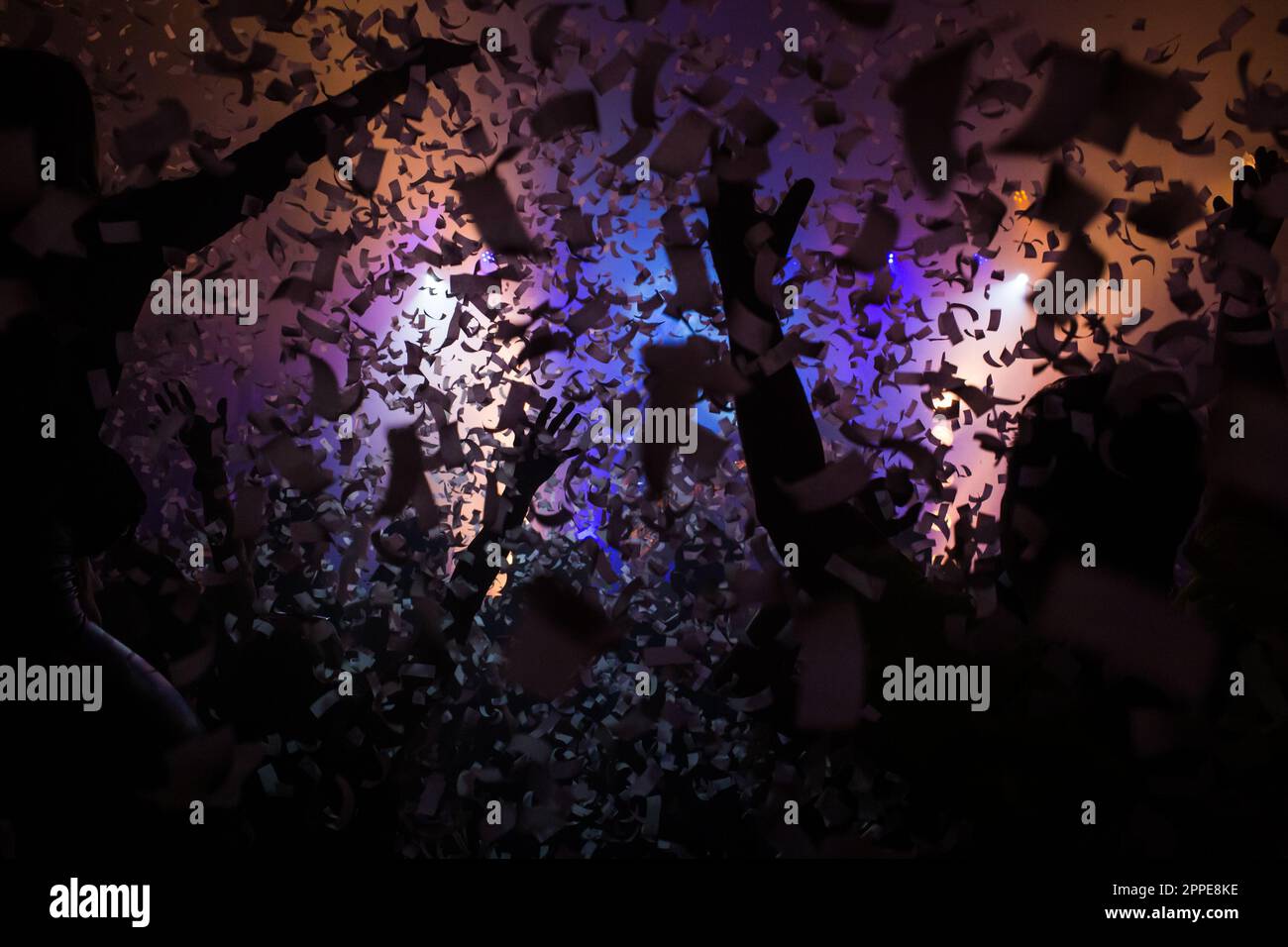 confetti is an interesting addition to music concerts Stock Photo - Alamy