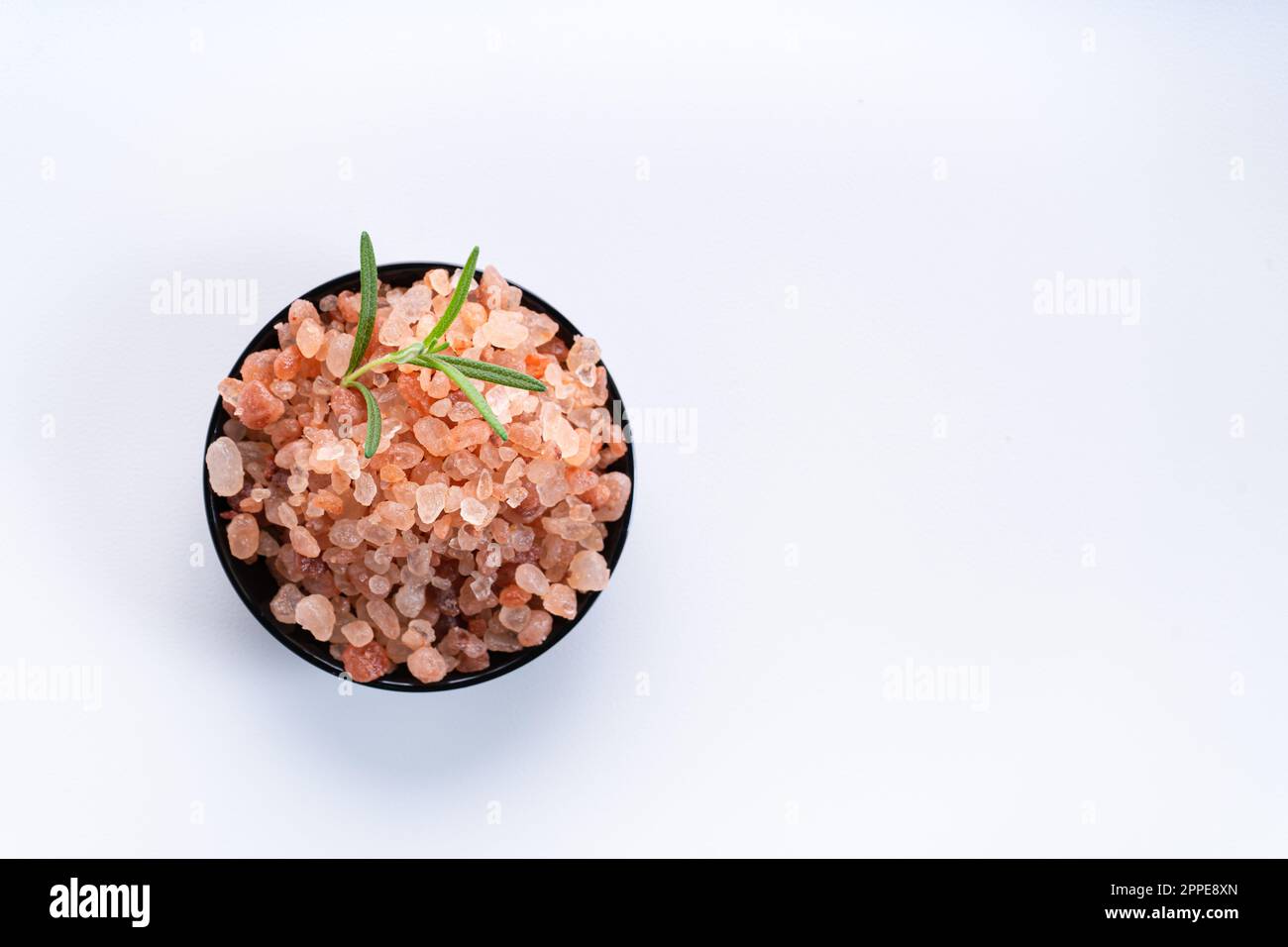 Himalayan pink salt is herb seasoning from himalaya and isolated on ...