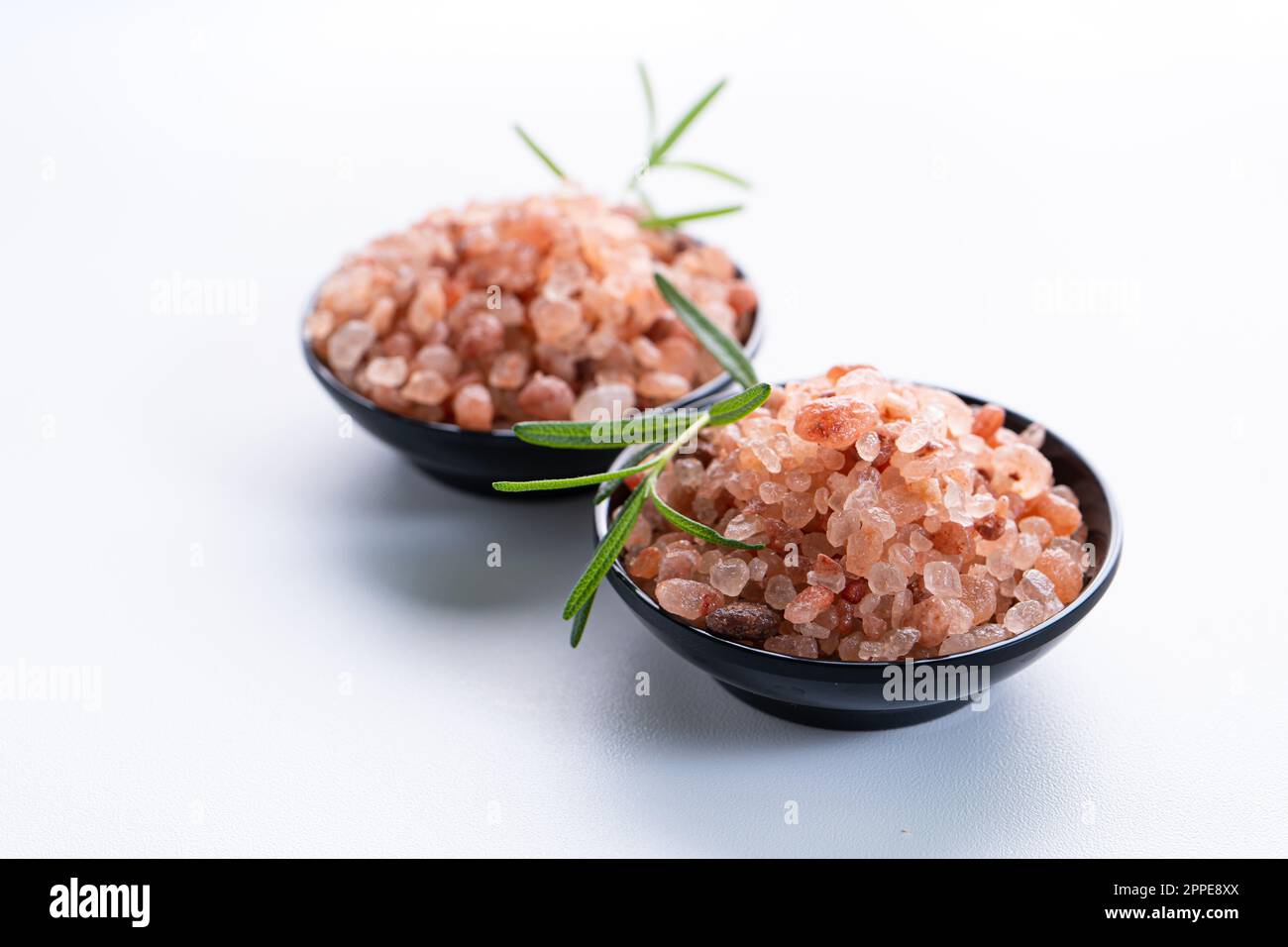 Himalayan pink salt is herb seasoning from himalaya and isolated on ...