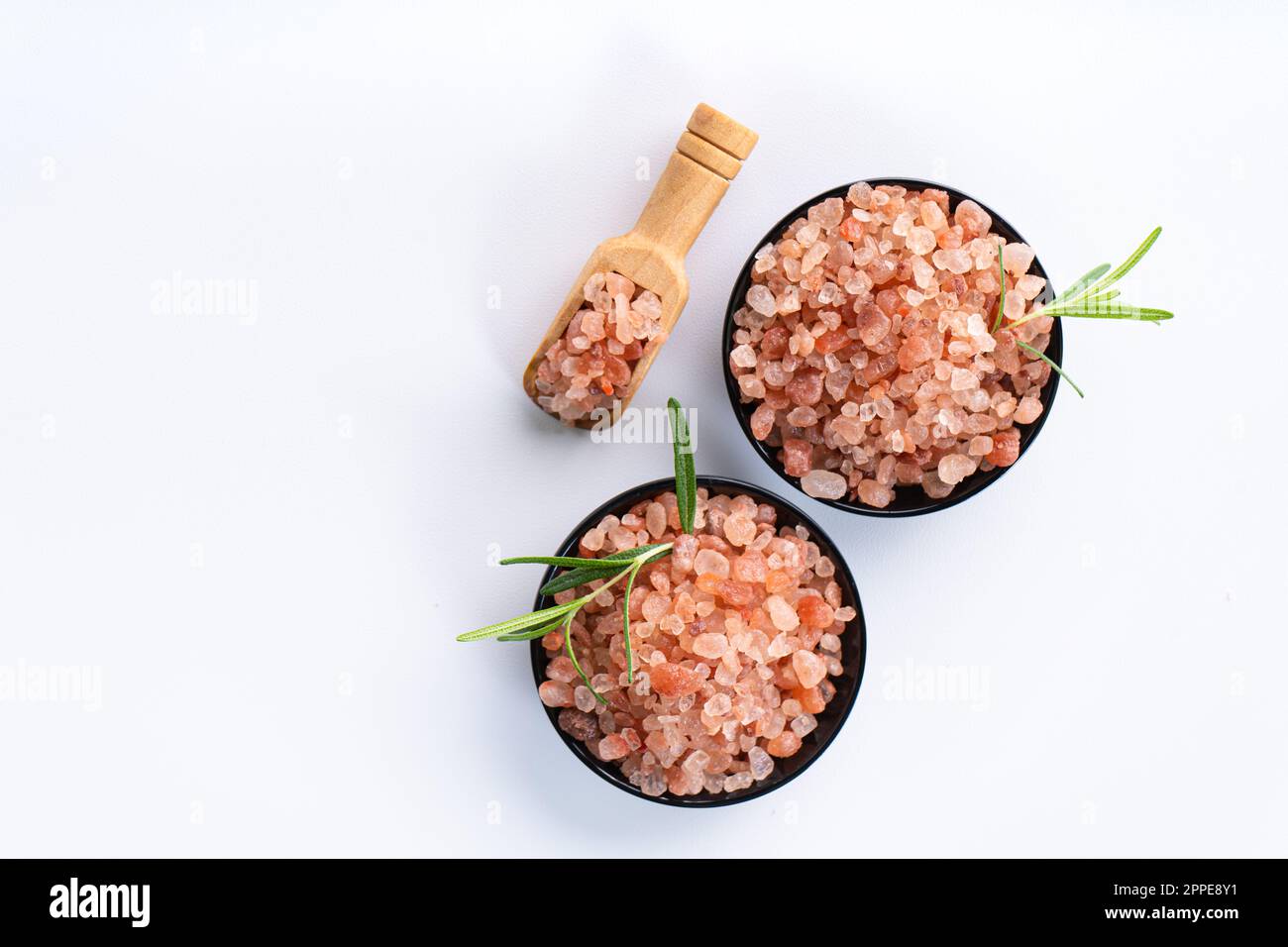 Himalayan pink salt is herb seasoning from himalaya and isolated on ...