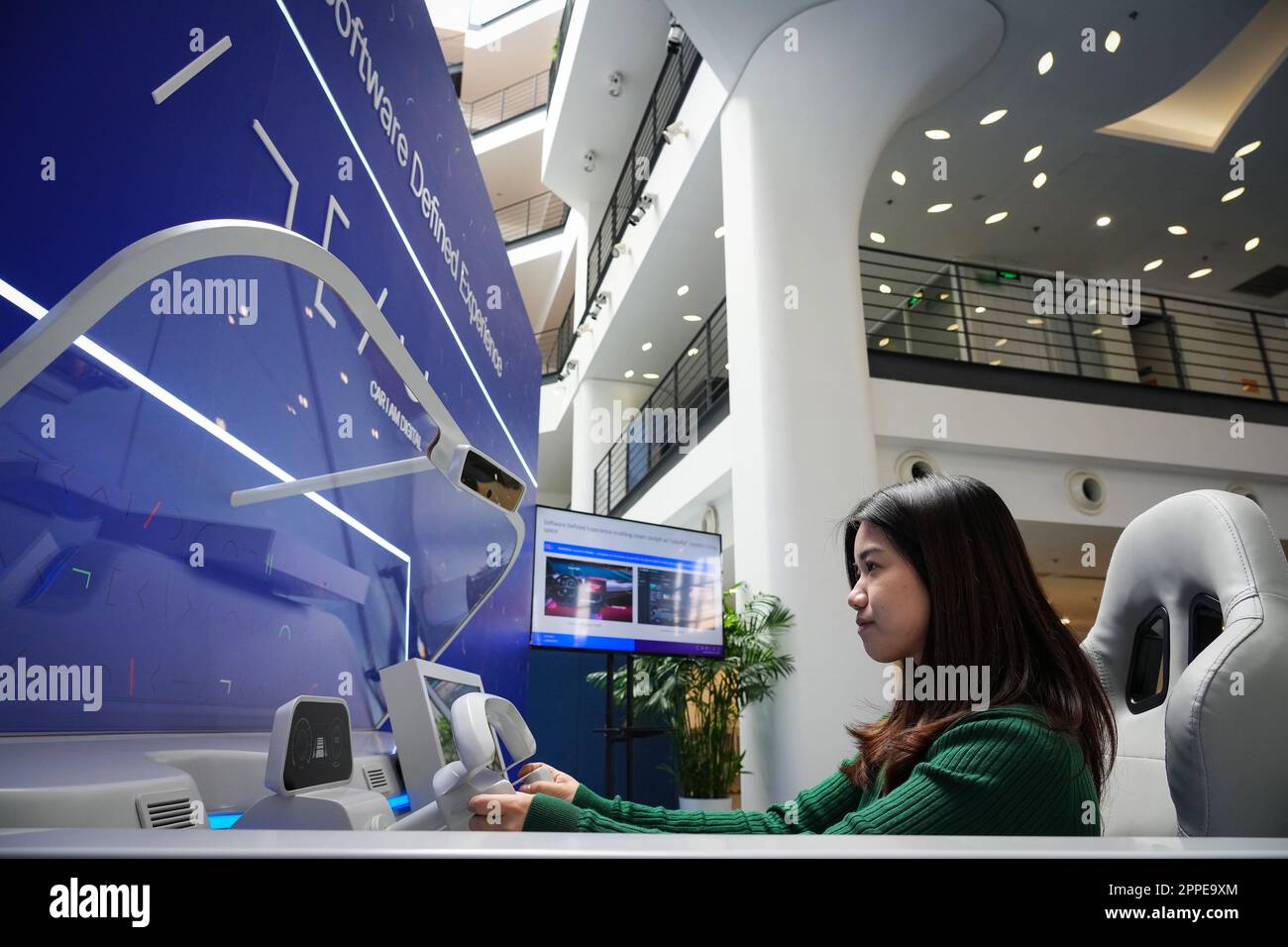 Peking, China. 15th Apr, 2023. Employee Li Ying, responsible for User ...