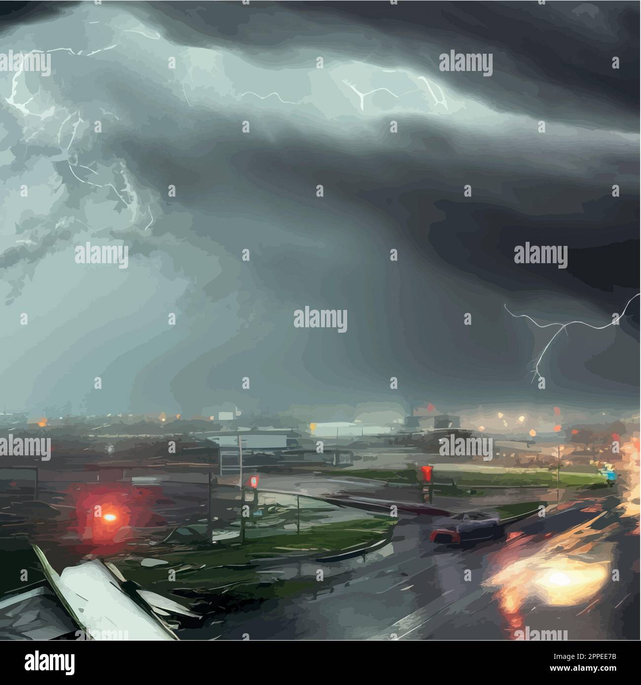 Wind storm rural Stock Vector Images - Alamy