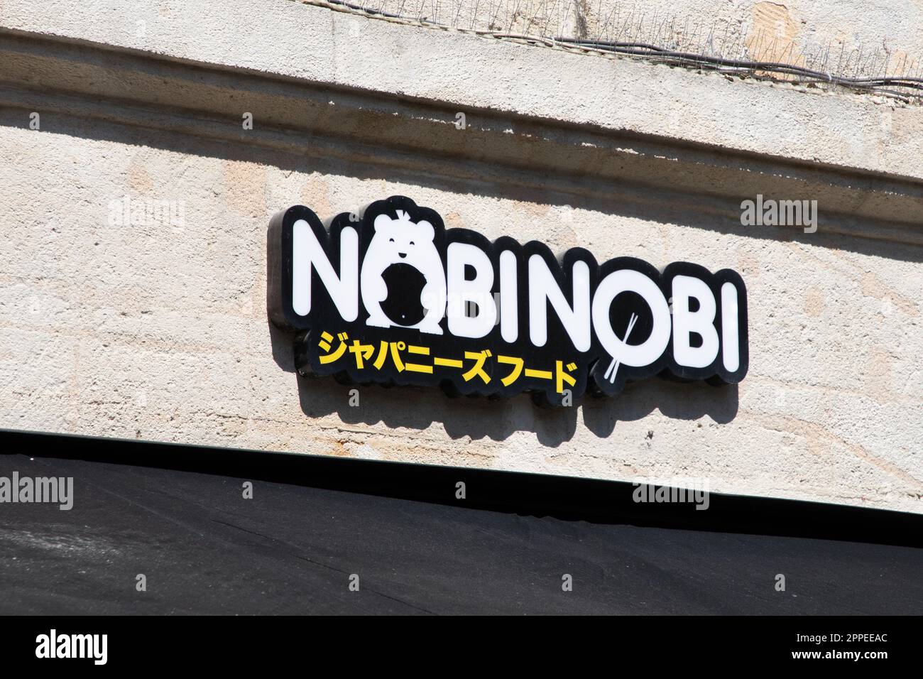 Bordeaux , Aquitaine France - 04 17 2023 : nobinobi chain brand sign and text logo facade of ...