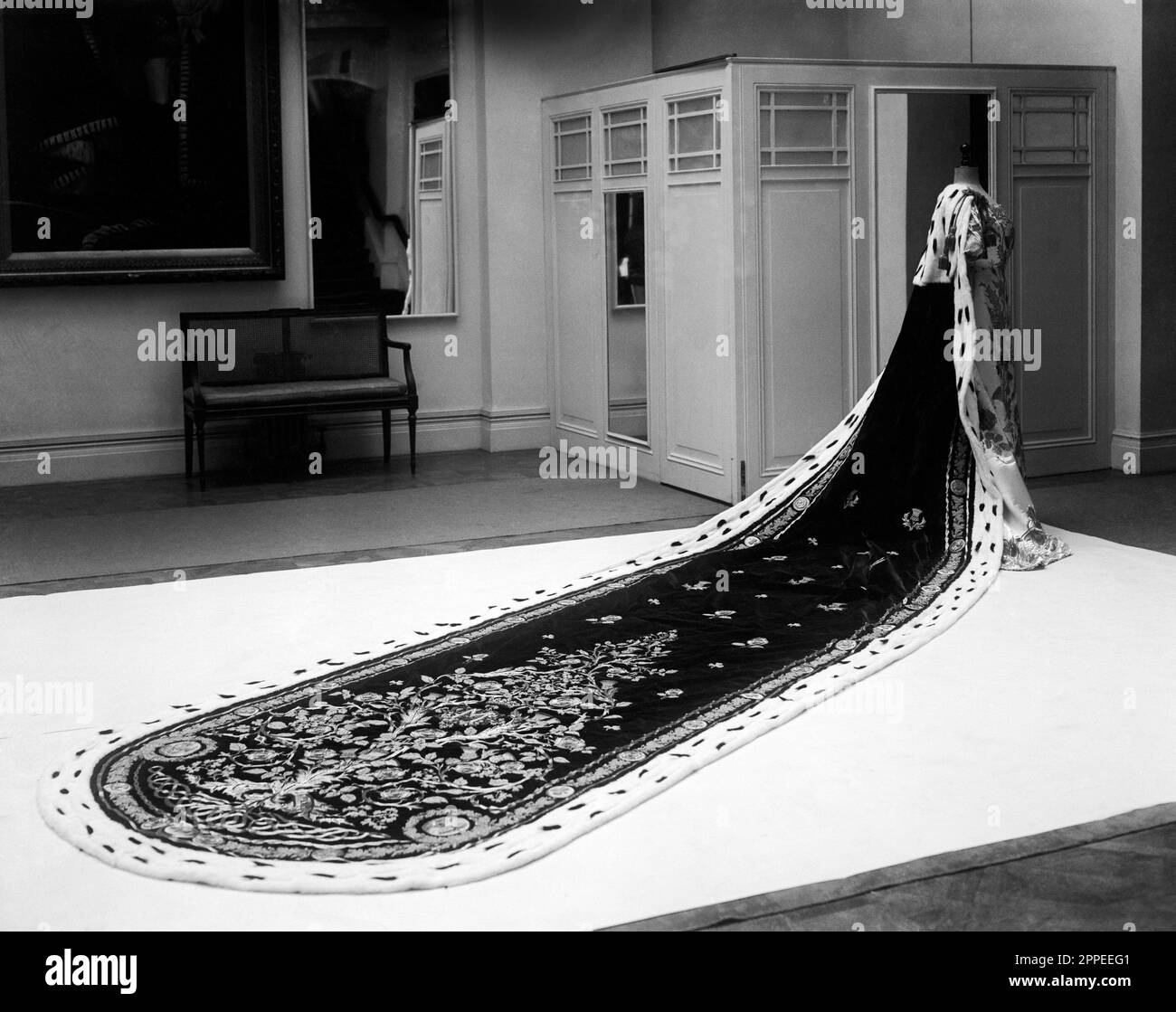 File photo dated 20/06/11 of Queen Mary's coronation robe at the ...