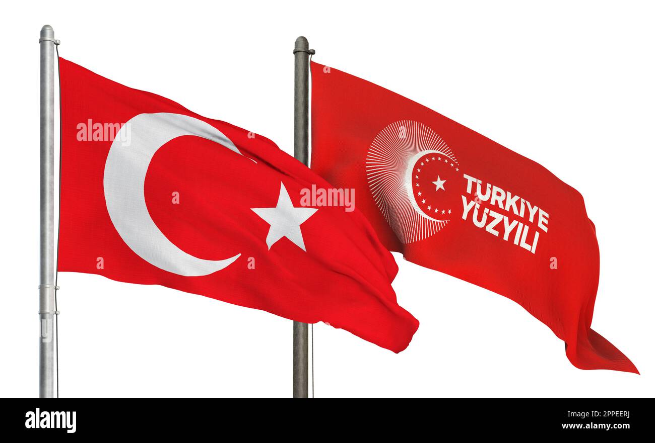 Türkiye Century, Turkish Flag and Ak Party Slogan -AKP Stock Photo - Alamy
