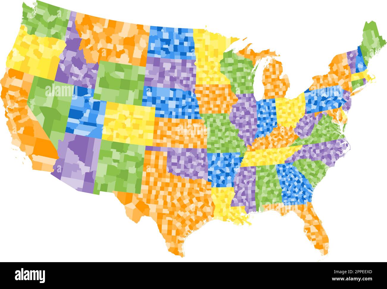 Political map of usa hi-res stock photography and images - Alamy