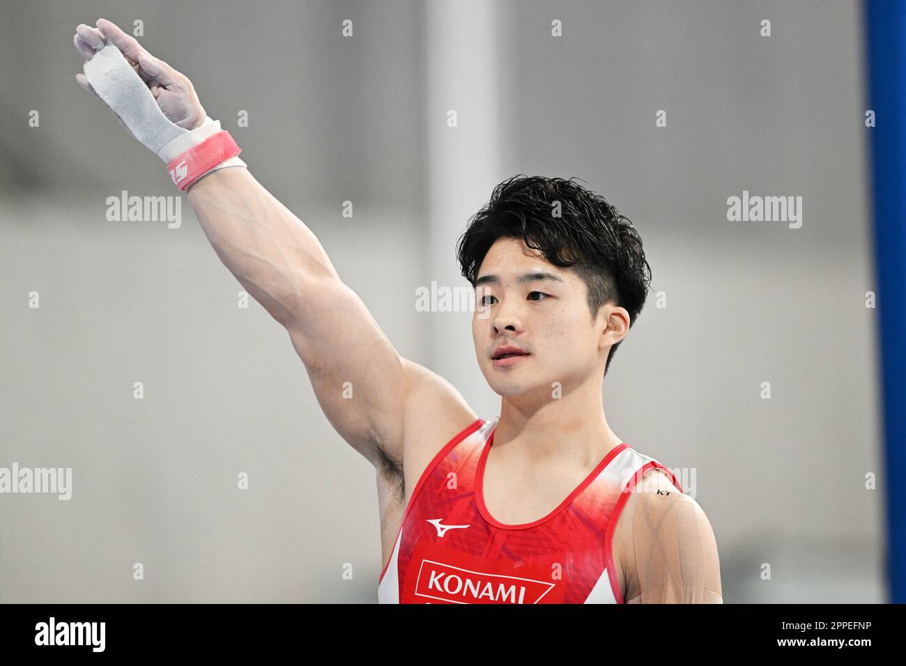 Tokyo Metropolitan Gymnasium, Tokyo, Japan. 23rd Apr, 2023. Yuya Kamoto ...