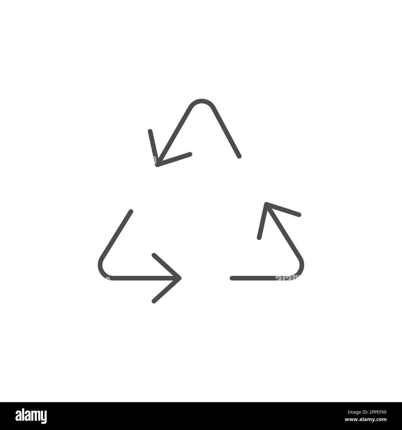 Recycling sign related vector linear icon. Environment protection ...