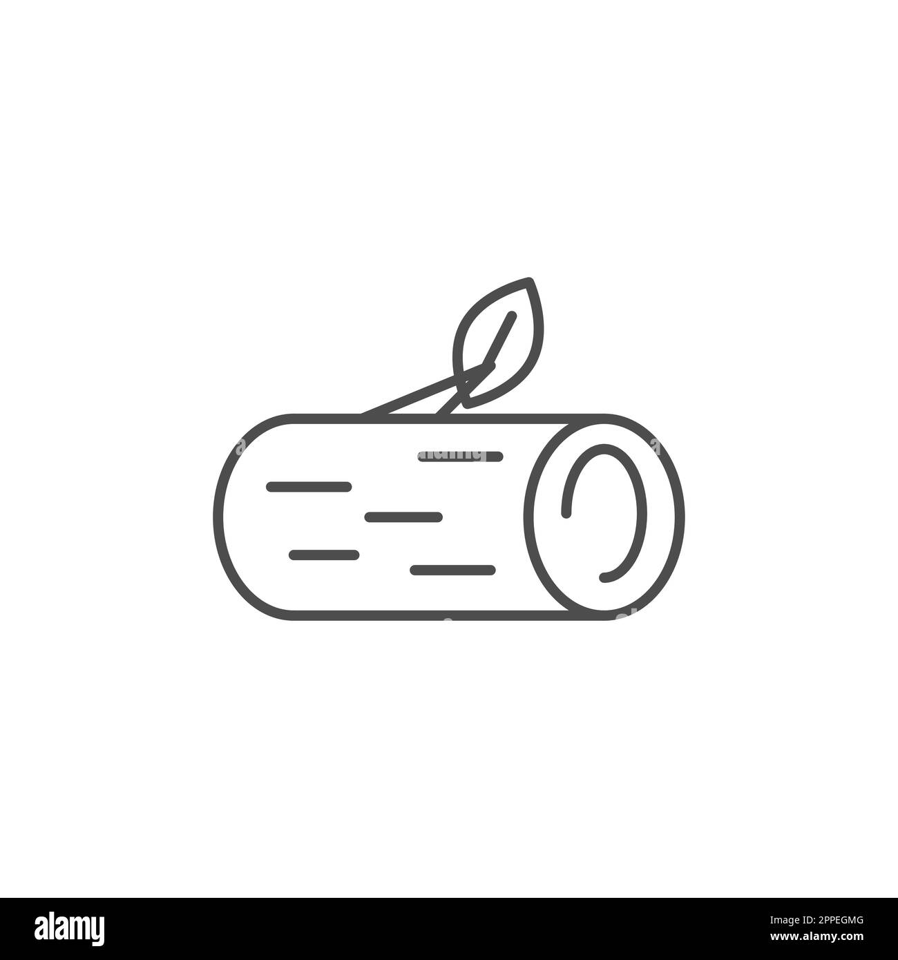 log related vector linear icon. Three wood log. Campfire wood. Firewood ...