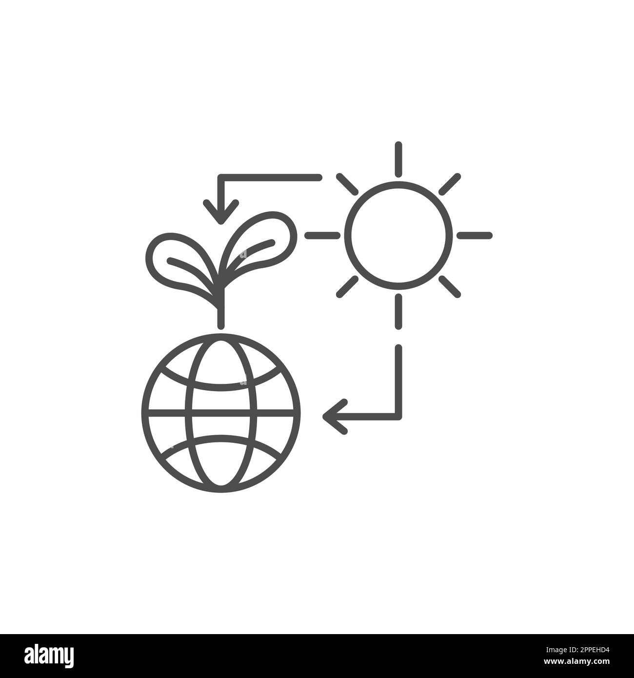 Energy resources related vector linear icon. Vector outline ...