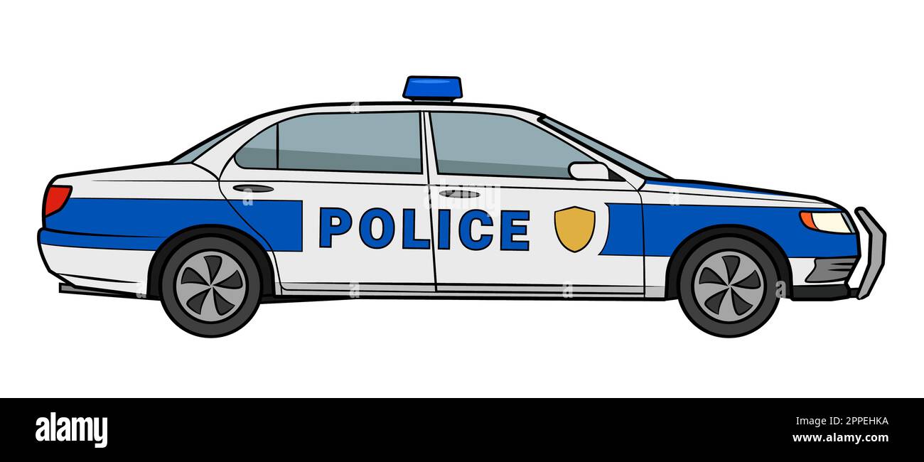 Police car - vector stock illustration Stock Vector Image & Art - Alamy