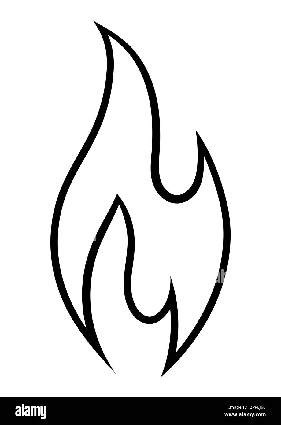 Illustration of stylized fire. Decorative element for design Stock ...
