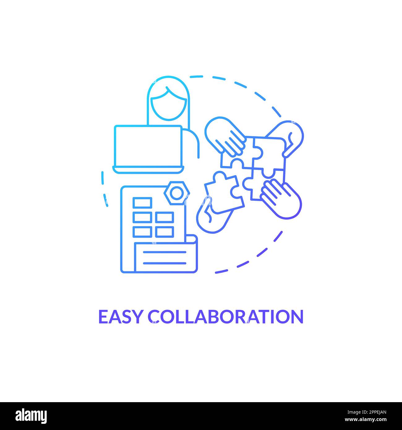 Easy collaboration blue gradient concept icon Stock Vector Image & Art ... Easy collaboration blue gradient concept icon Stock Vector Image & Art ...