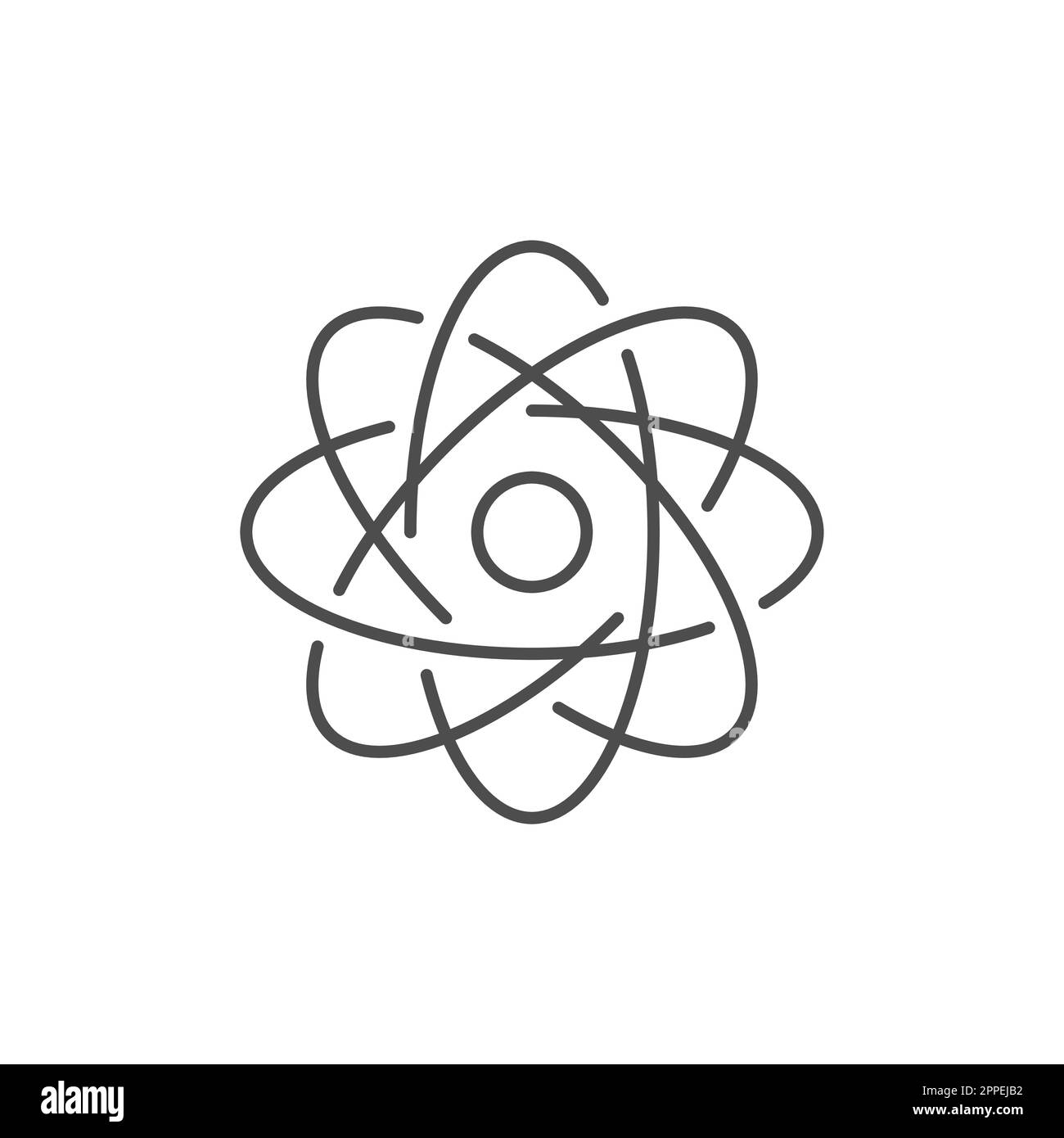 Atom related vector line icon. Vector outline illustration Isolated on ...