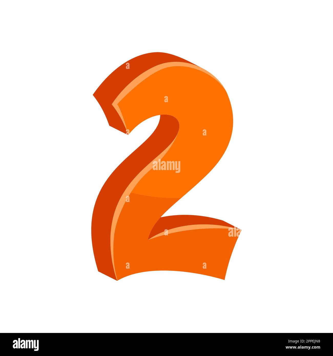 Illustration of number one. Image for design in cartoon style Stock ...
