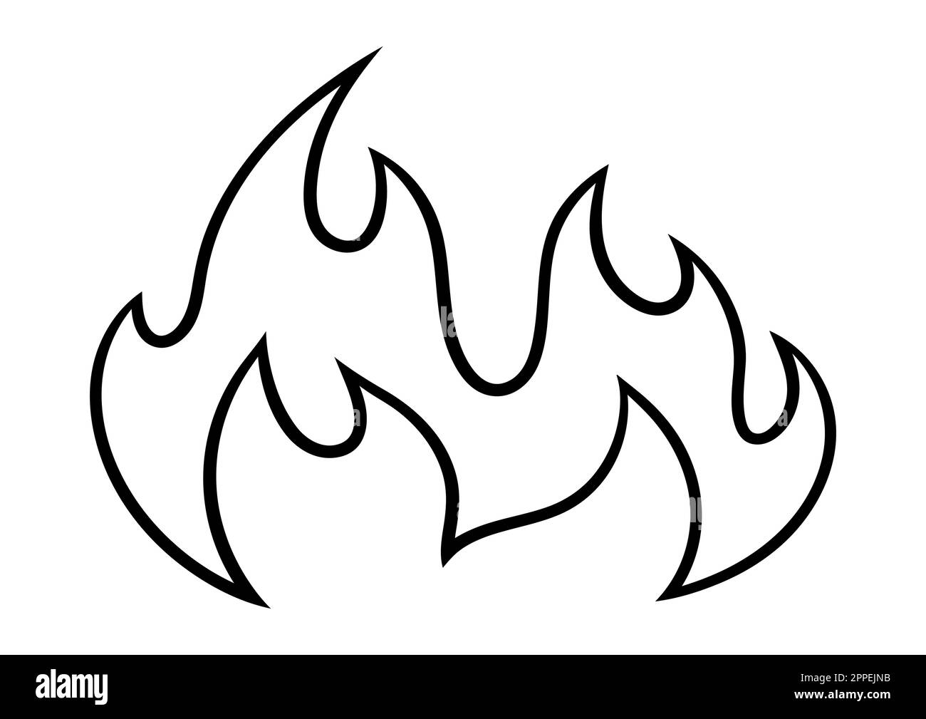 Illustration of stylized fire. Decorative element for design Stock ...