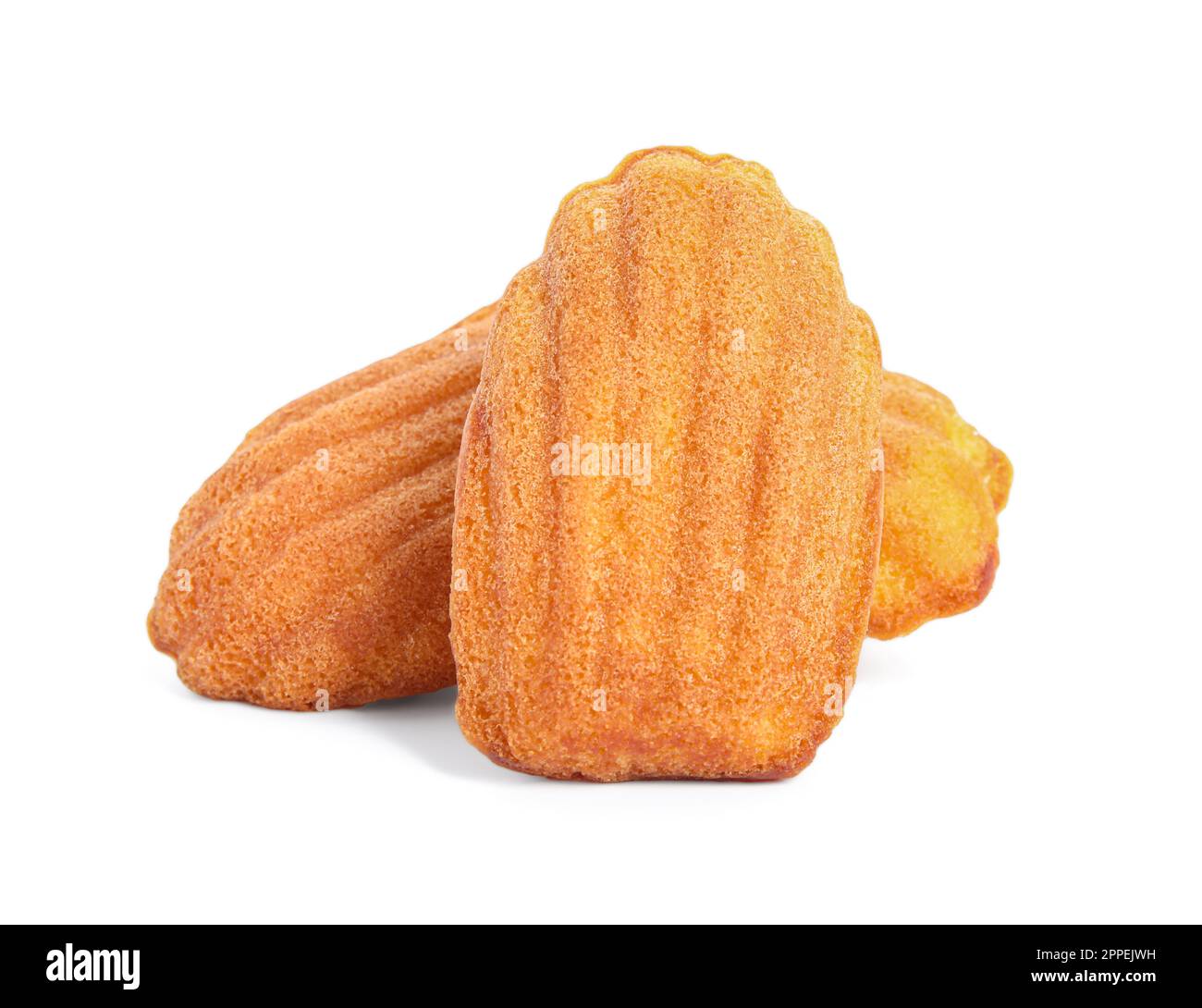 Delicious homemade madeleine cakes on white background Stock Photo - Alamy