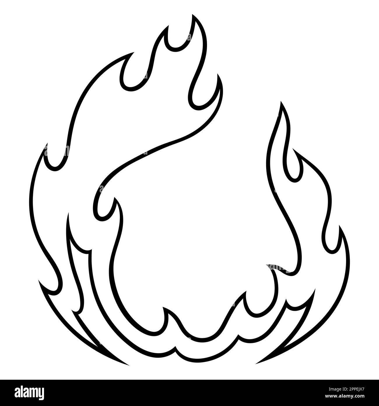 Illustration of stylized fire. Decorative element for design Stock ...