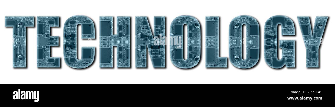 A set of words about innovation and computer technology. The word ...