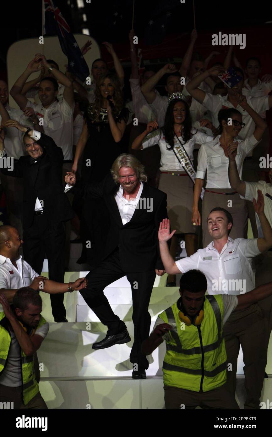 Sir Richard Branson celebrates Virgin Australia Airlines tenth birthday ...