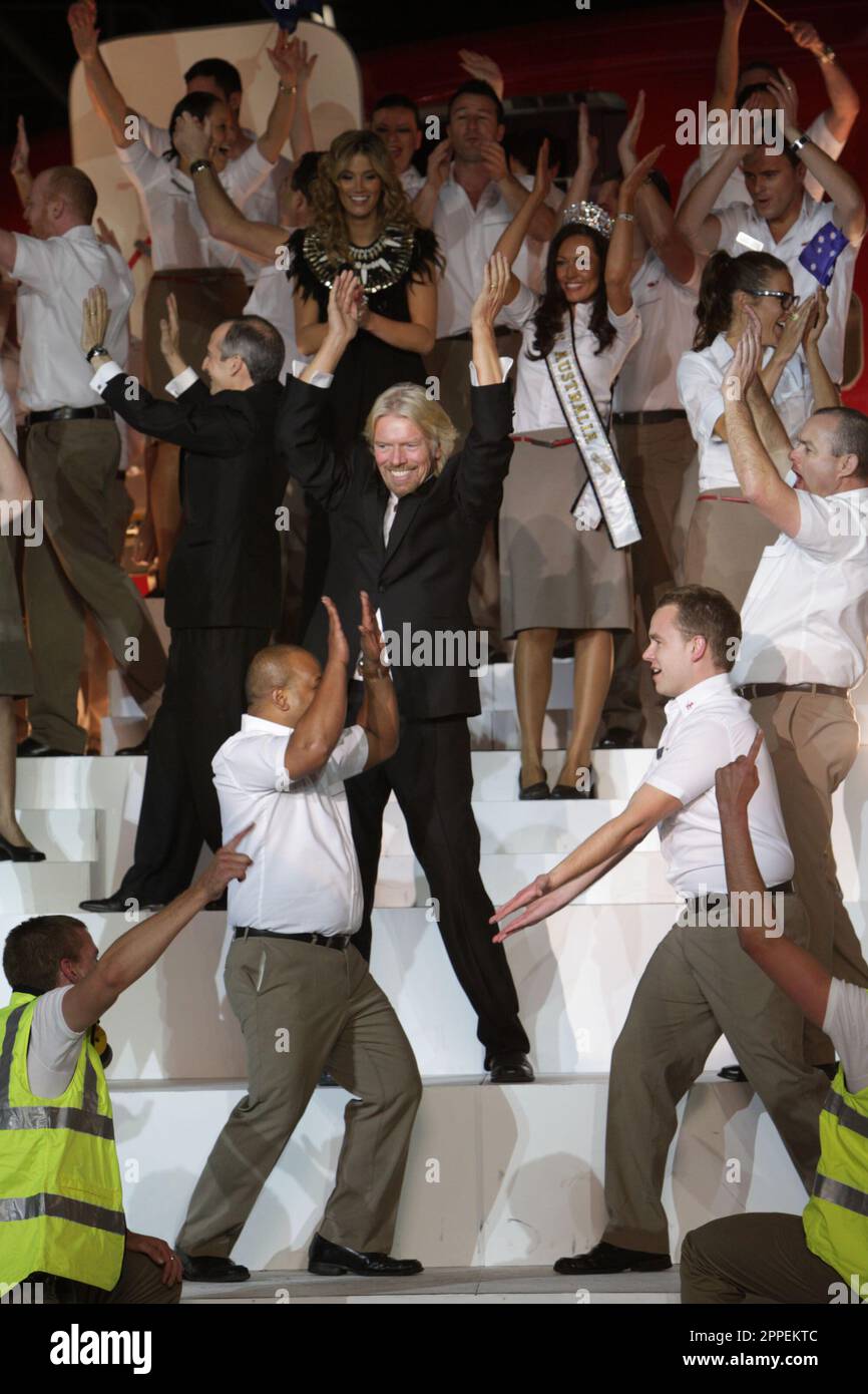 Sir Richard Branson celebrates Virgin Australia Airlines tenth birthday ...