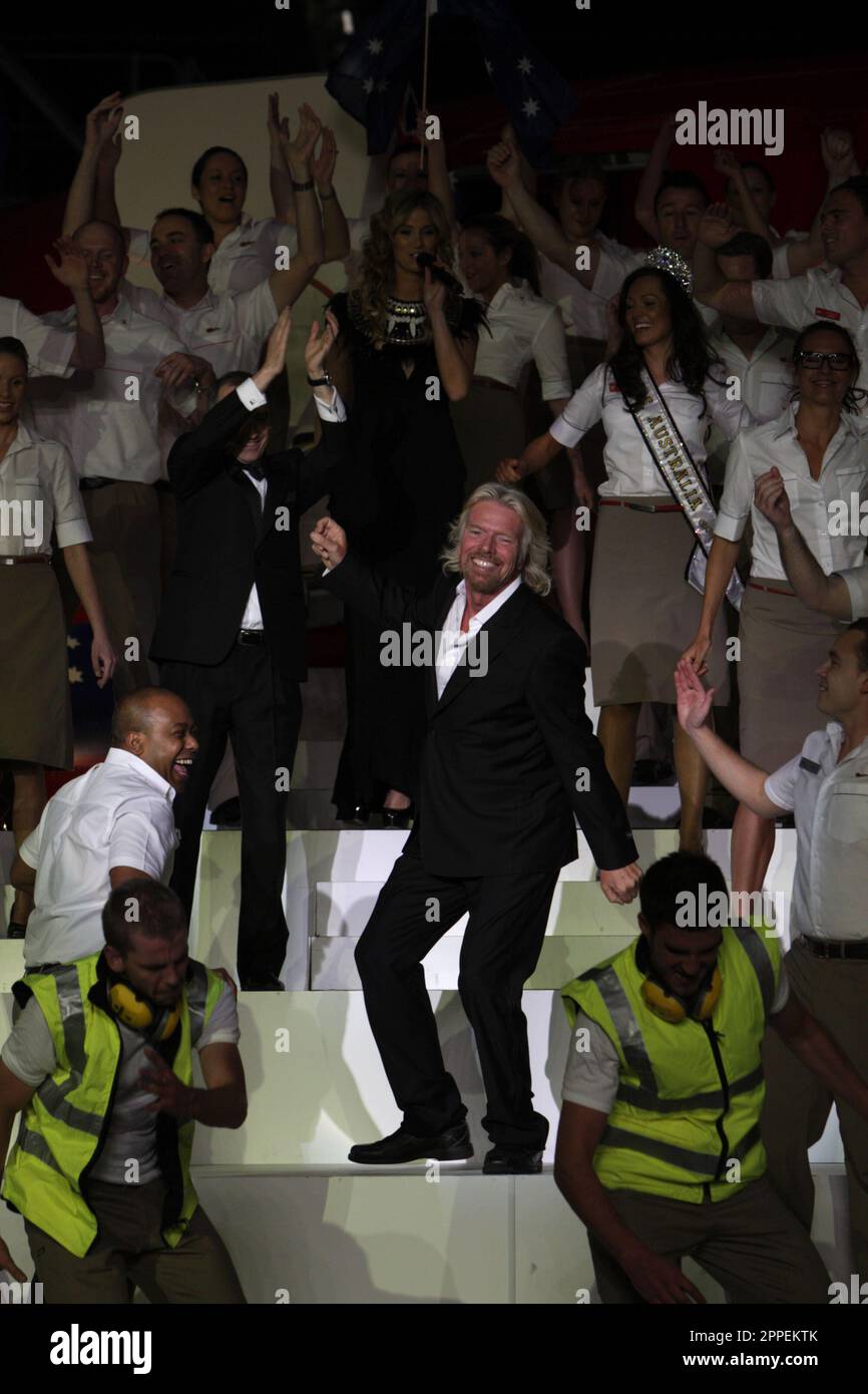 Sir Richard Branson celebrates Virgin Australia Airlines tenth birthday ...